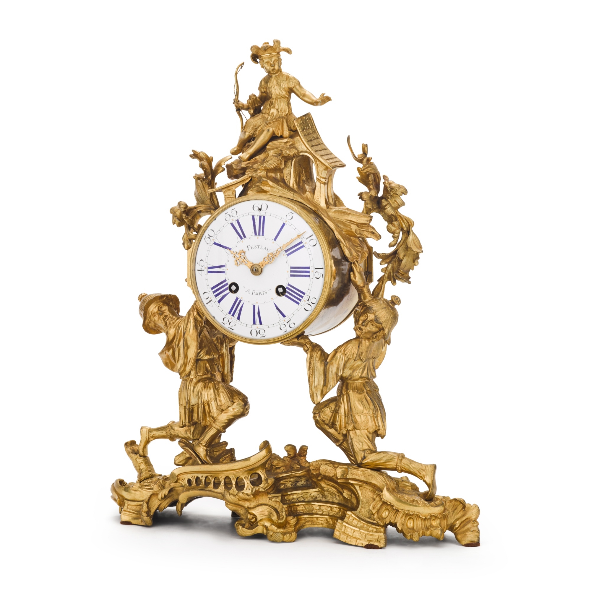 Louis XV | A Louis XV gilt-bronze mantel clock, Festeau, Paris (Circa ...