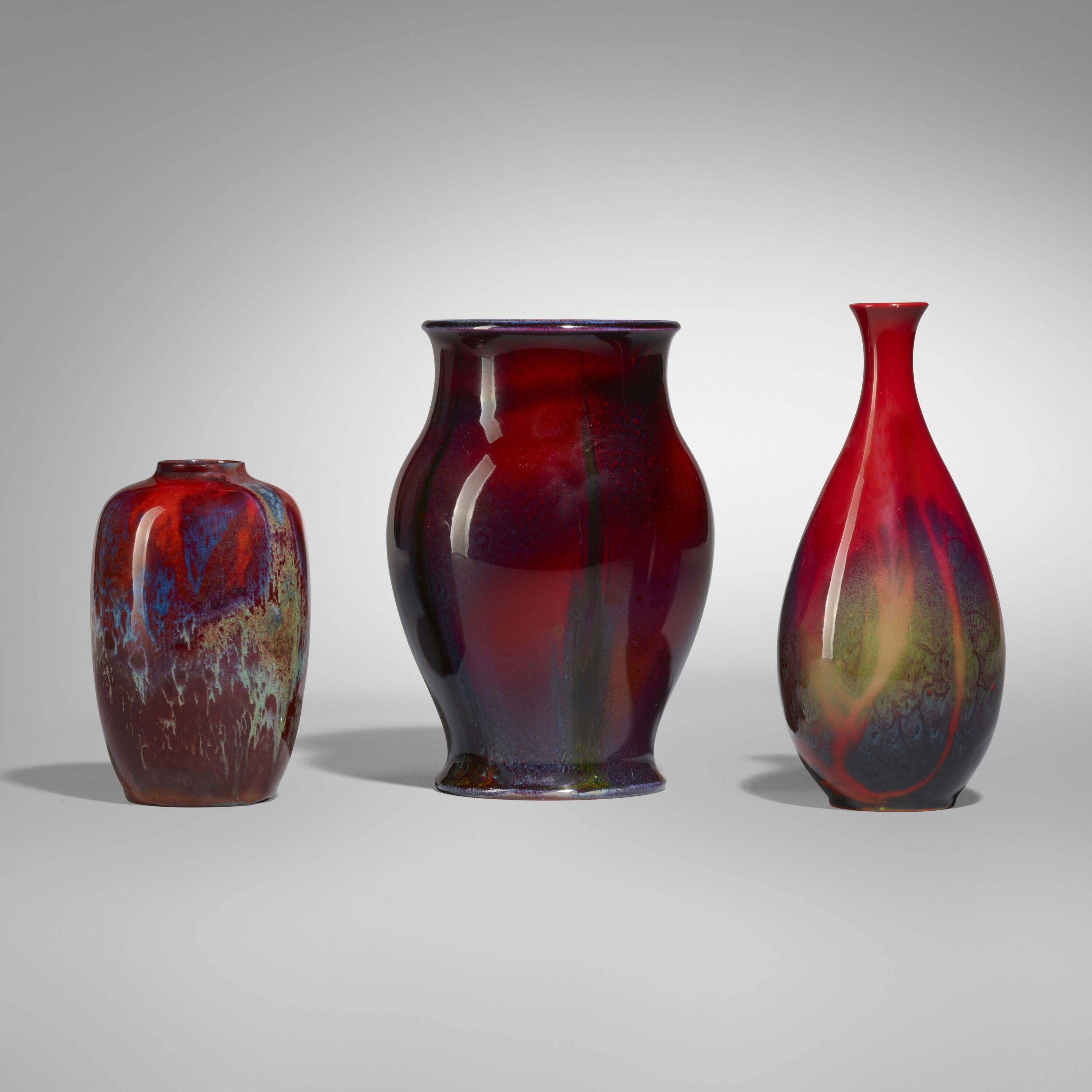 Charles John Noke | Sung ware vases, set of three (Circa 1930) | MutualArt