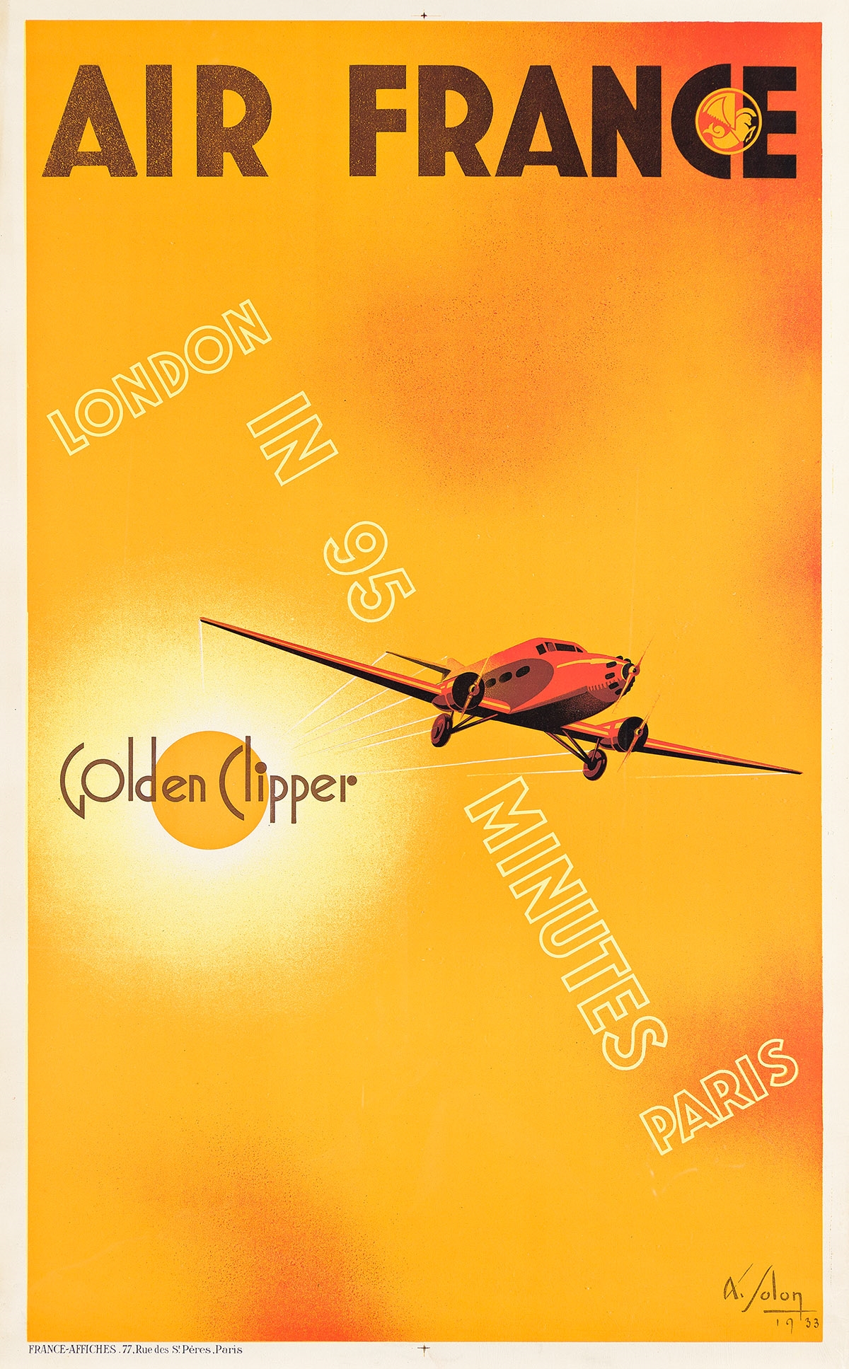 Albert Solon | AIR FRANCE / GOLDEN CLIPPER. 1933. (1897) | MutualArt