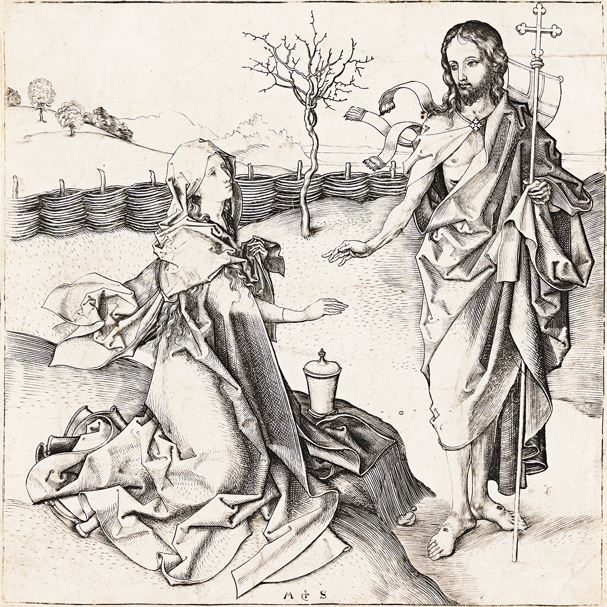 Martin Schongauer | Christ Appearing to Mary Magdalene (1480 - 1490 ...