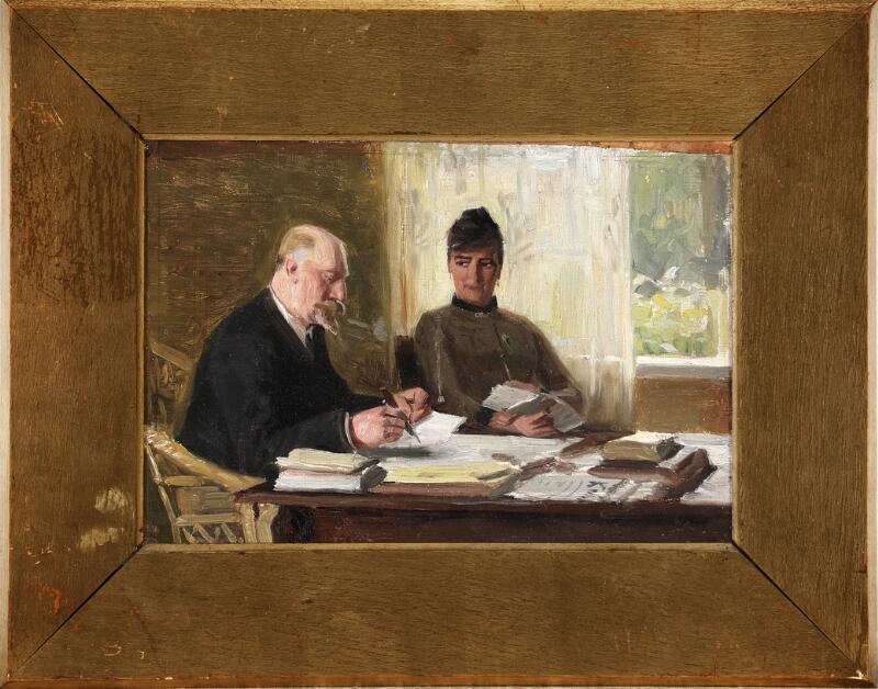 Georg Nicolaj Achen | The writer couple Erik and Amalie Skram by the ...