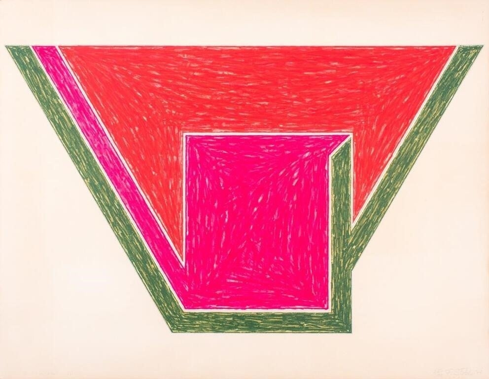 Frank Stella | Scramble: Ascending Spectrum / Ascending Green Values ...