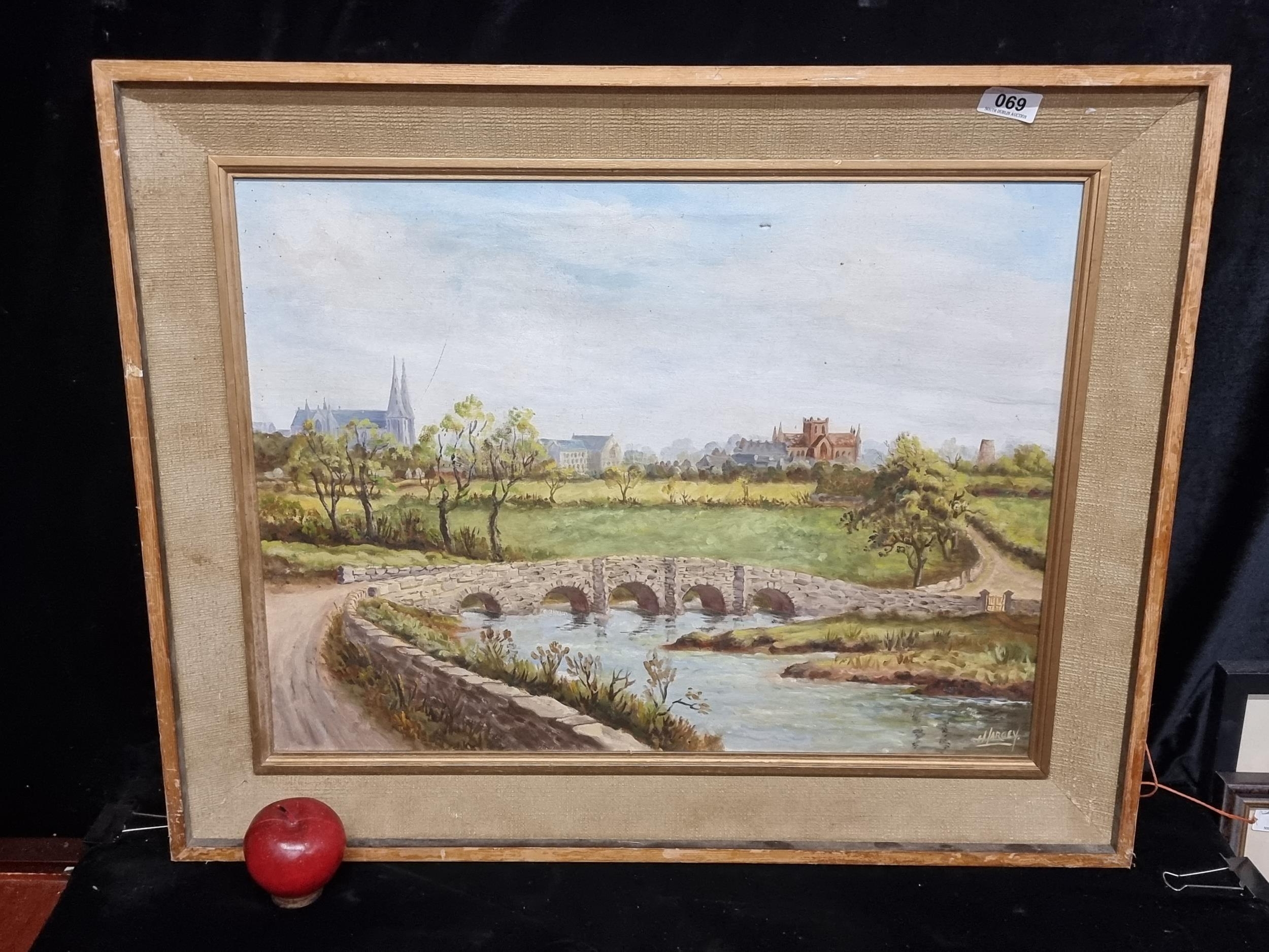 Hugh Largey | Five arched bridge leading to a rural town | MutualArt