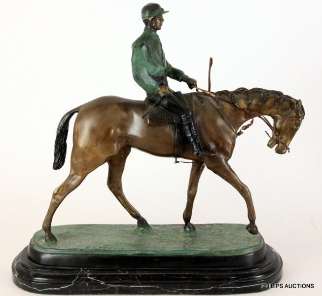 Pierre-Jules Mene | A SIGNED EQUESTRIAN BRONZE 'AFTER THE RACE' GROUP ...