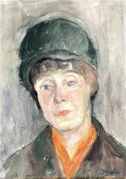 Irena Knothe | Portrait with cap (1904) | MutualArt