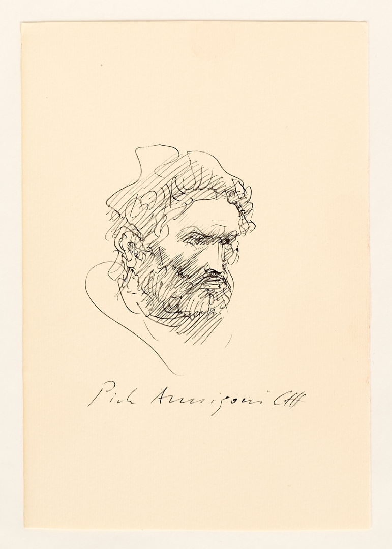 Pietro Annigoni | Six postcards with drawings and autographs | MutualArt