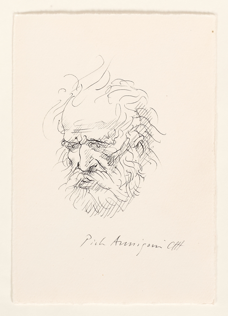 Pietro Annigoni | Six postcards with drawings and autographs | MutualArt
