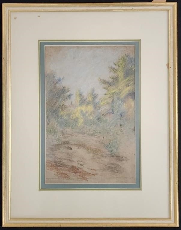 Otto Stark | Attrib Otto Stark 12x9.5 Pastel Autumn Landscape | MutualArt