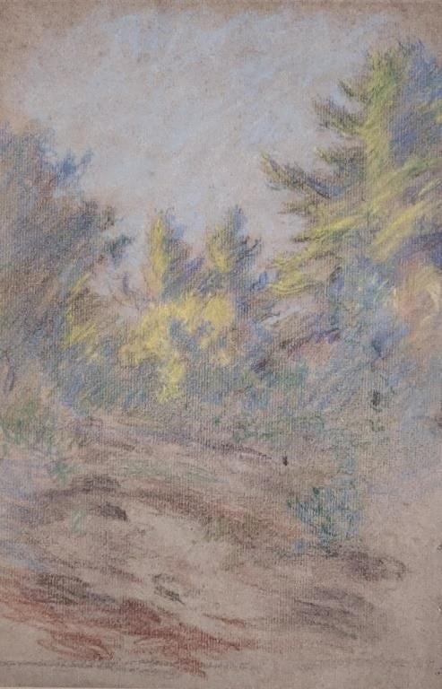 Otto Stark | Attrib Otto Stark 12x9.5 Pastel Autumn Landscape | MutualArt