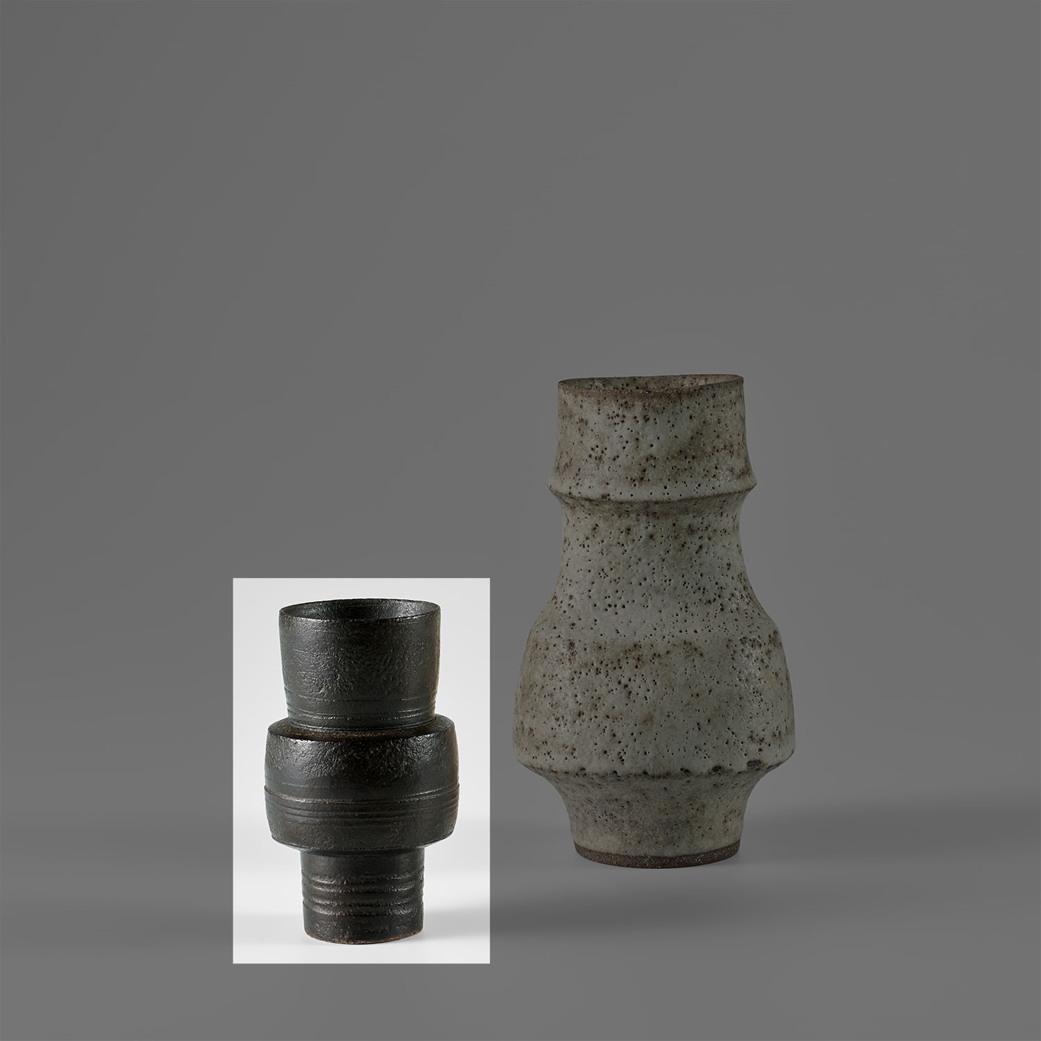 Hans Coper | Small cylindrical vase with central collar (Circa 1962 ...