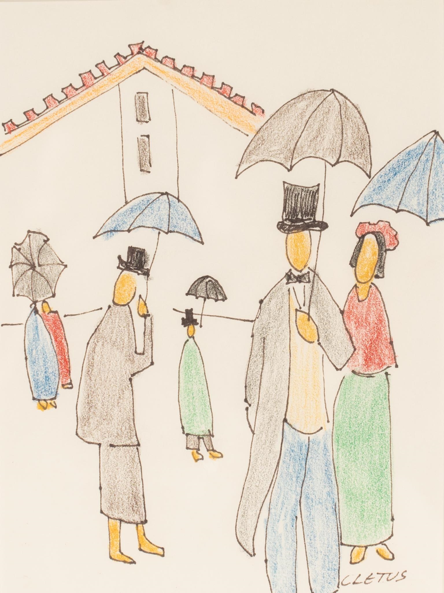 Brother Cletus Behlmann | Rainy Street scene | MutualArt