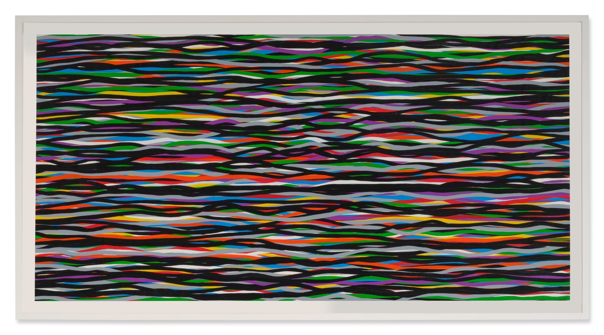 Sol LeWitt | Horizontal Lines in Color Superimposed (2006) | MutualArt