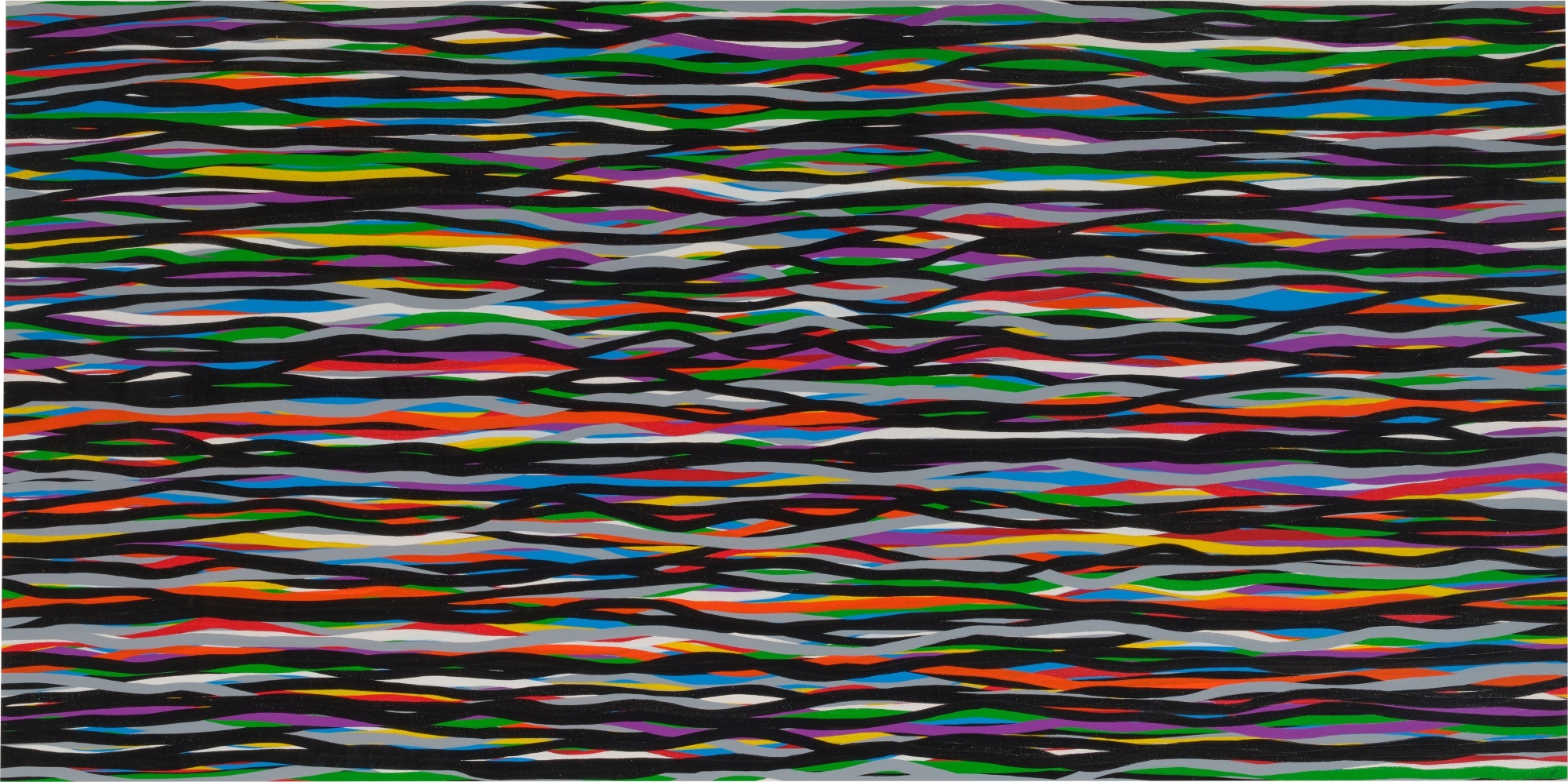 Sol LeWitt | Horizontal Lines in Color Superimposed (2006) | MutualArt