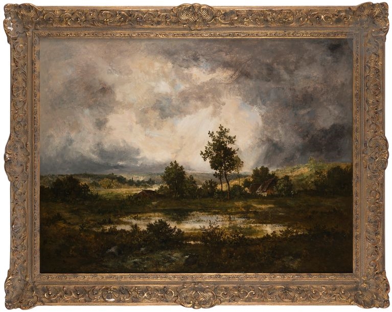 Léon Richet | Paysage au grand ciel, 1872 (1872) | MutualArt