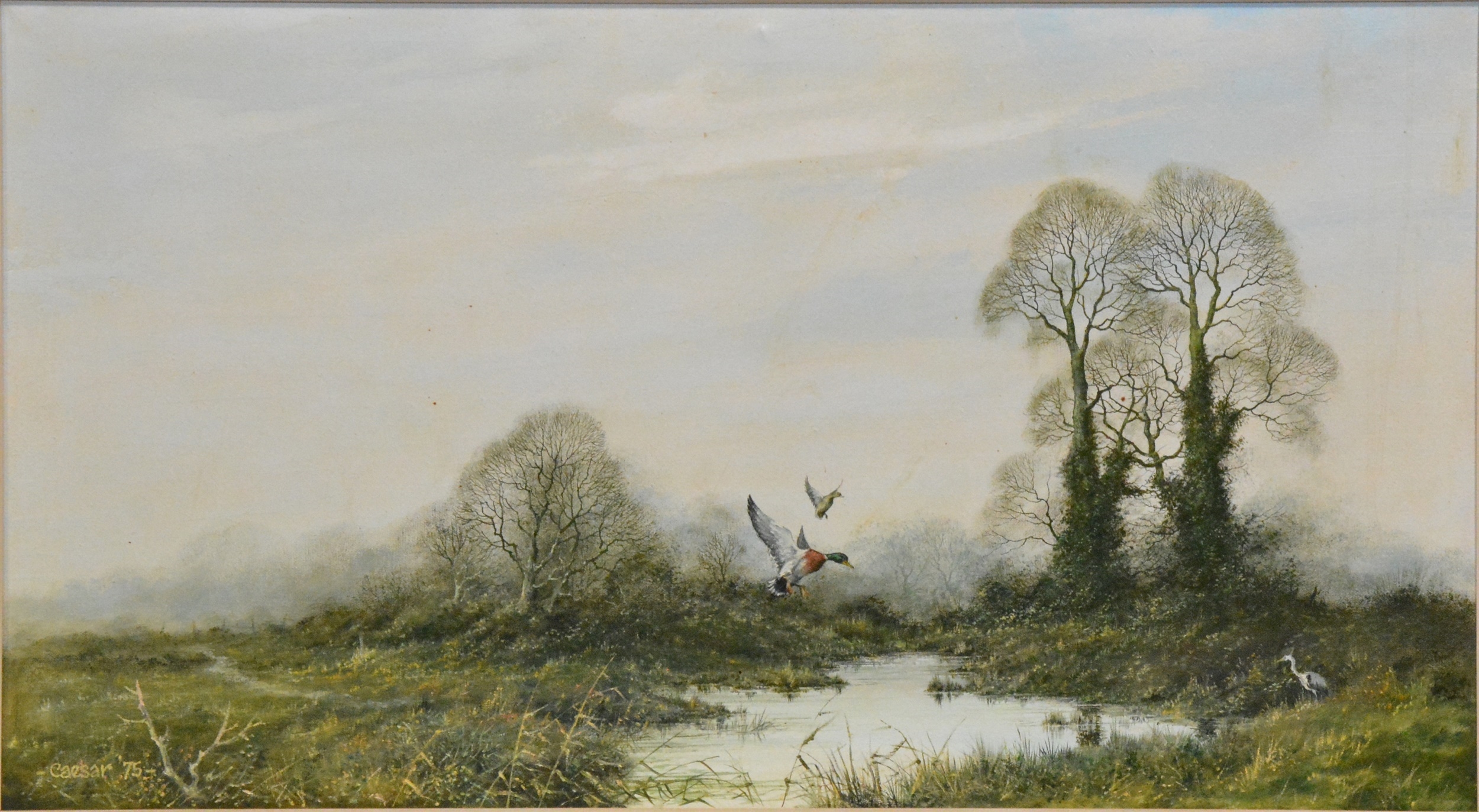 John Caesar Smith | Mallards over a pond | MutualArt
