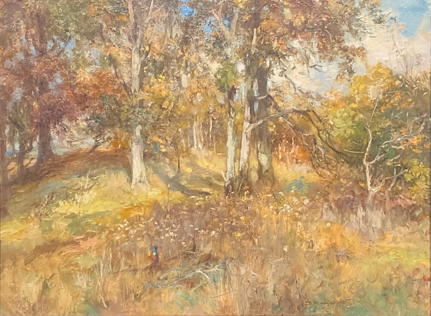 William Stewart MacGeorge | Pheasant in a Woodland Landscape, | MutualArt