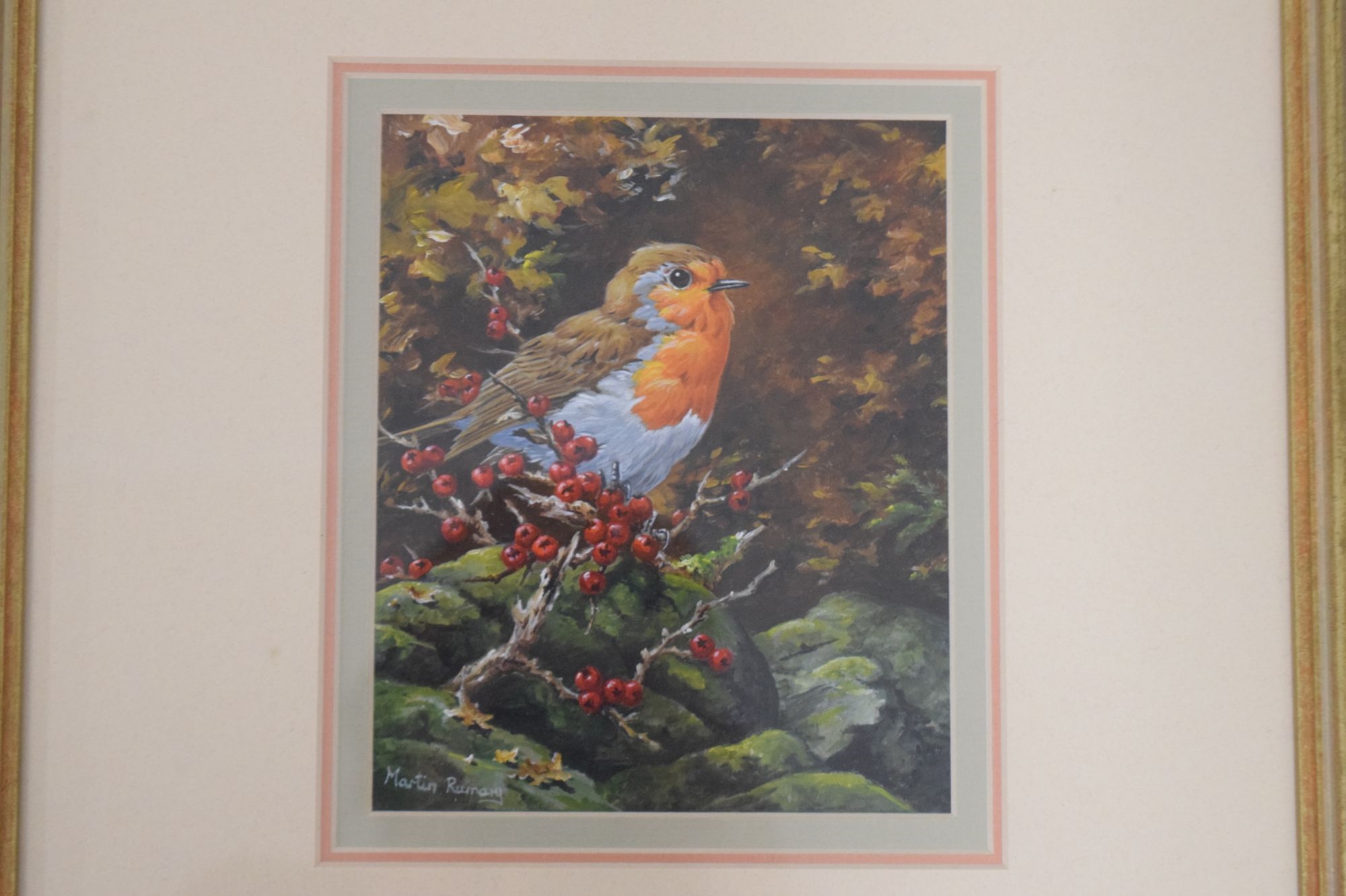 Martin Rumary | Robins in seasonal treetops | MutualArt