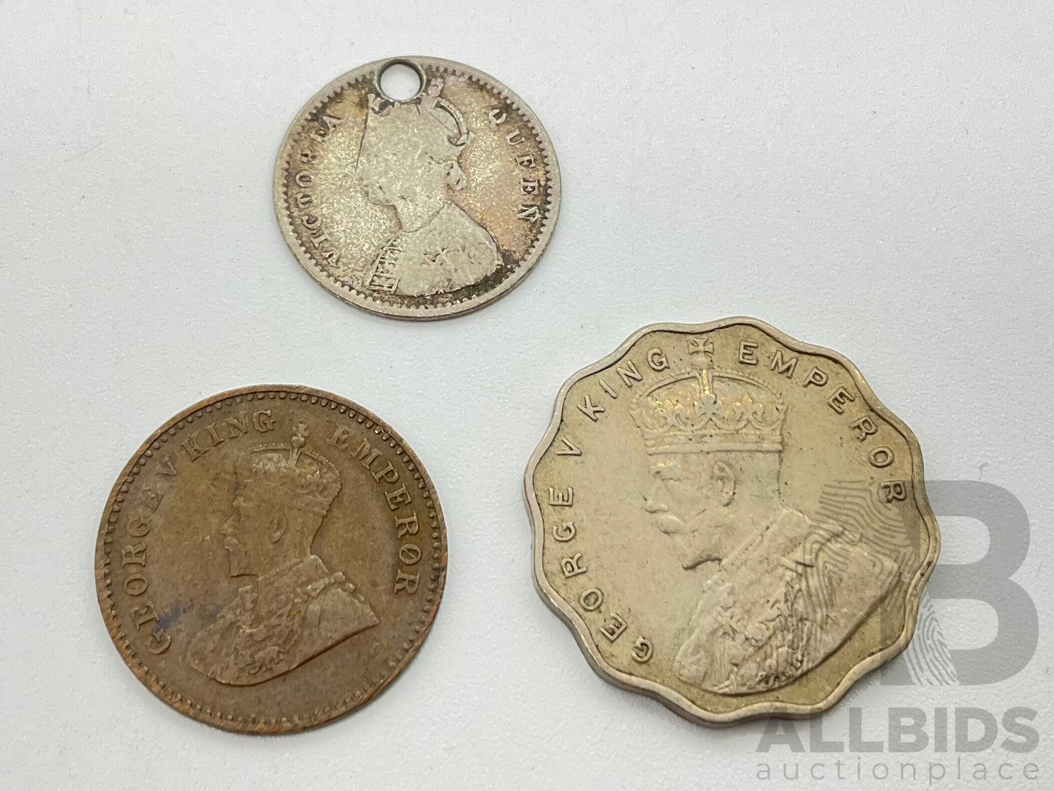 Queen Victoria | India 1914 One and One Twelfth Anna Coins and Queen ...