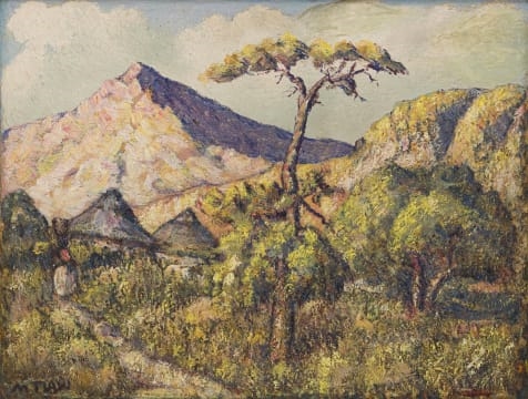 Moses Tladi | Three Huts | MutualArt