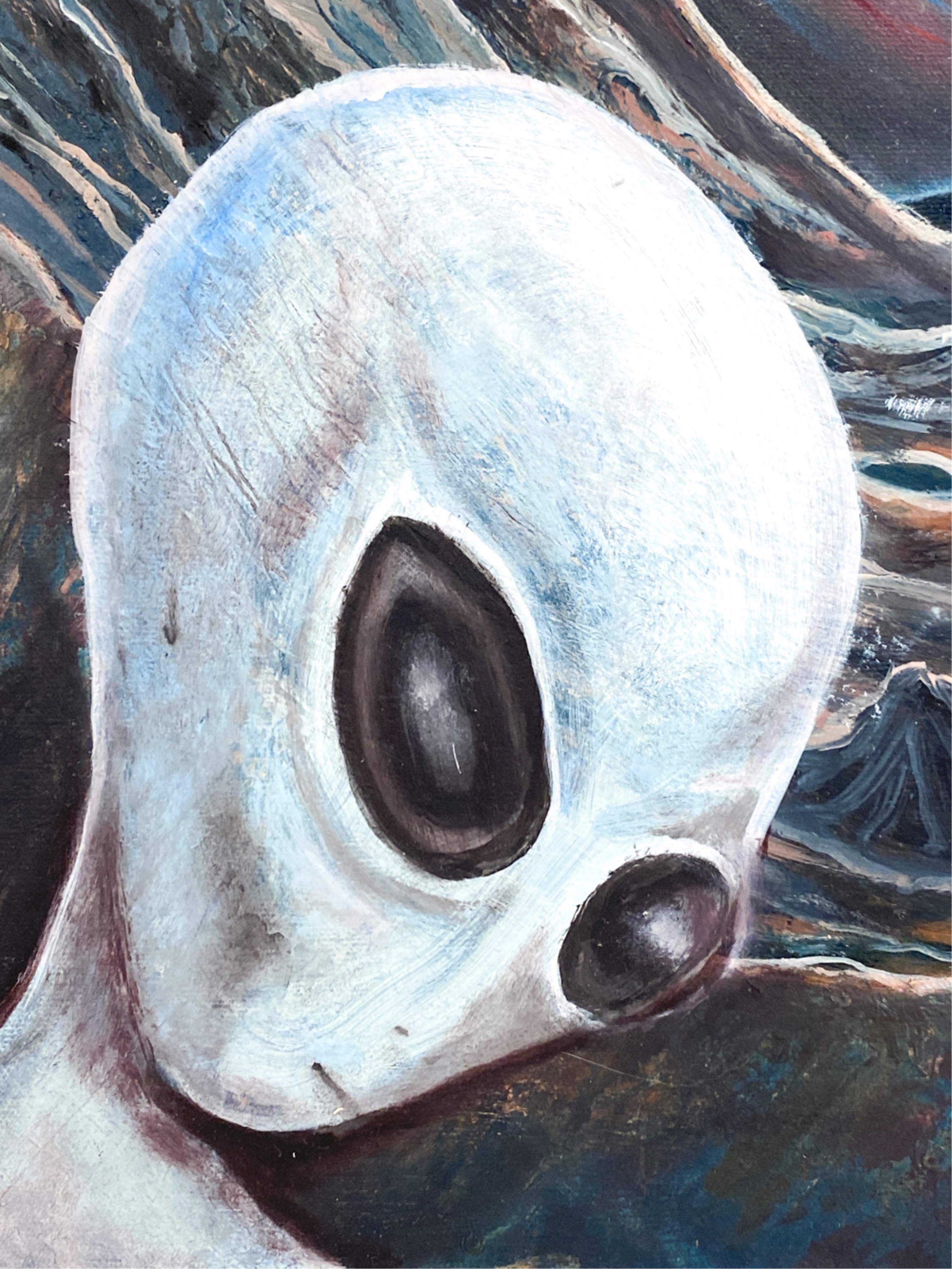 John Velez | ALIEN OR ALIEN ABDUCTEE ACRYLIC ON CANVAS | MutualArt