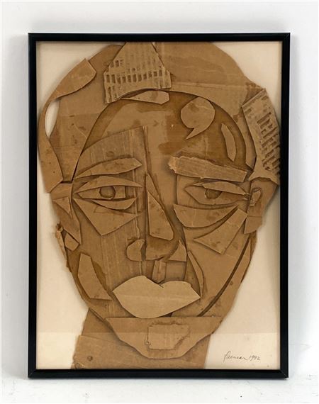 Herm Freeman | HERM FREEMAN (20TH C.) CARDBOARD COLLAGE PORTRAIT (1992 ...