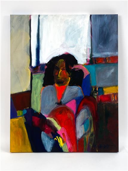 Ed Ramsburg | Abstract portrait of fellow artist Ellie Ali | MutualArt