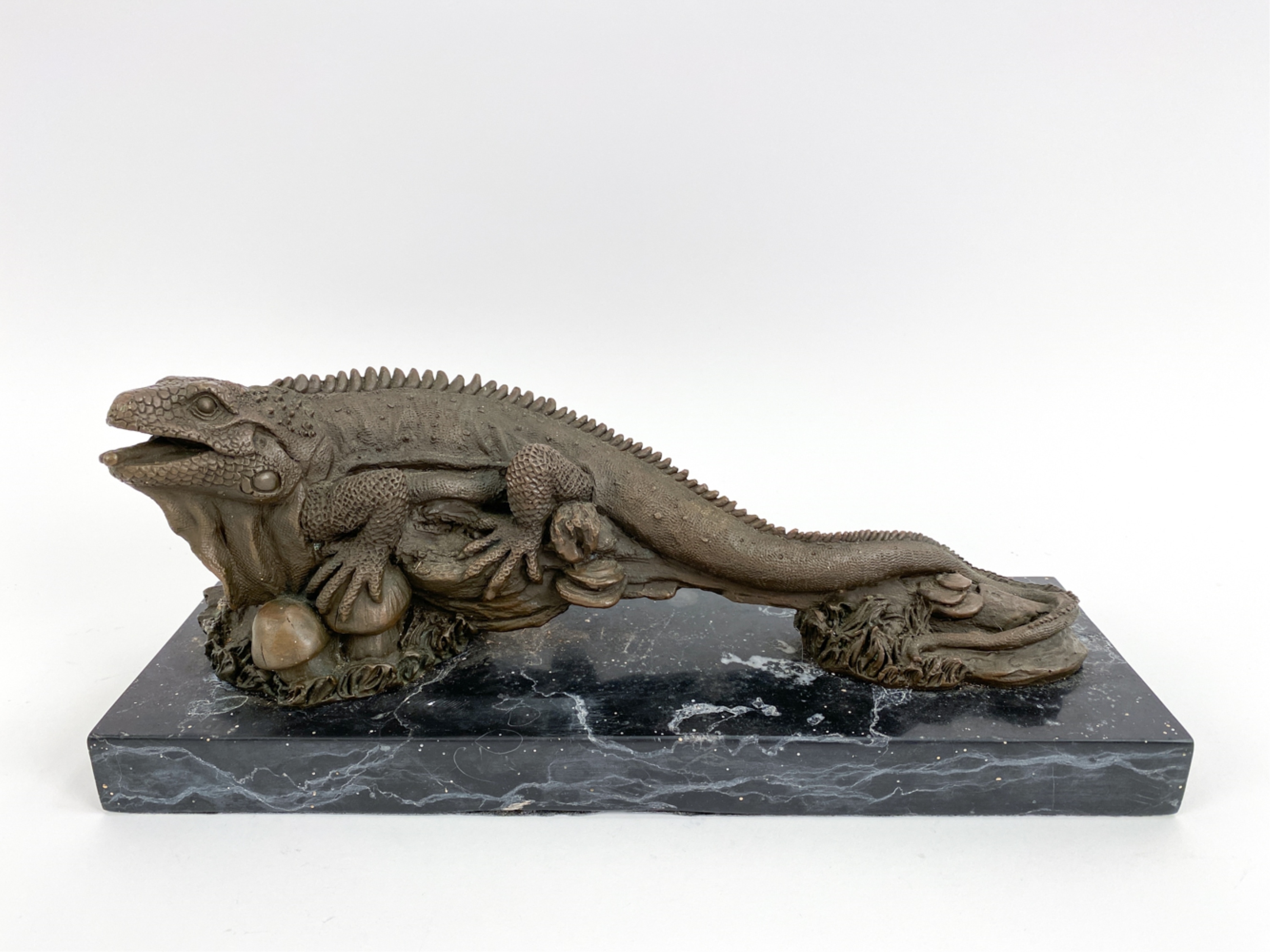 Antoine-Louis Barye | Bronze Iguana Sculpture | MutualArt