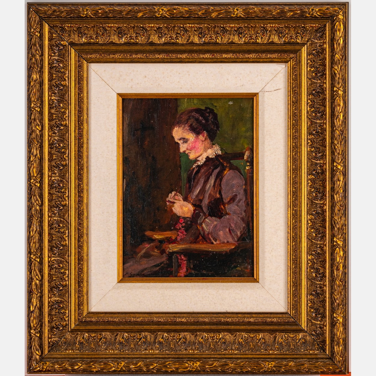 Harold Gilman | Portrait of a Woman in an Arm Chair (Circa 1915 ...