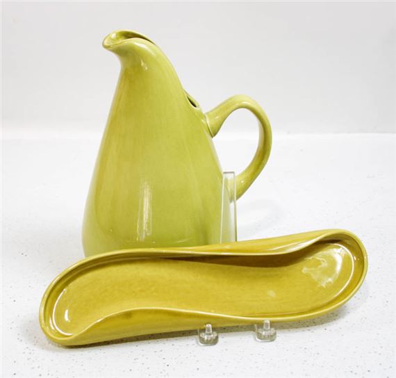 Russel Wright | Russel Wright Ceramic Pitcher and Serving Tray | MutualArt