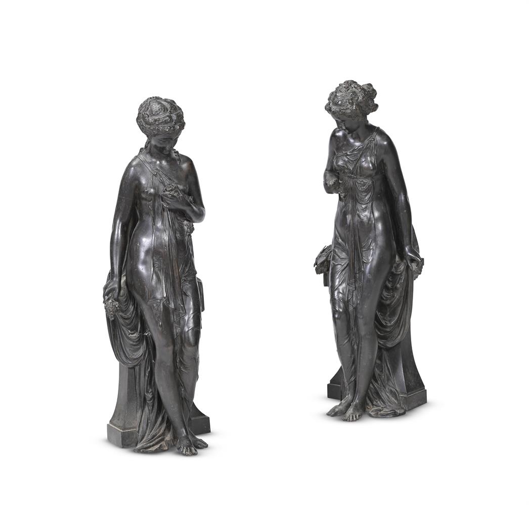 French School, 19th Century | A PAIR OF FRENCH BRONZE MODELS OF MAIDENS ...