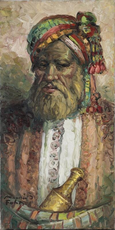 Munir Fahim | Man with traditional headgear | MutualArt