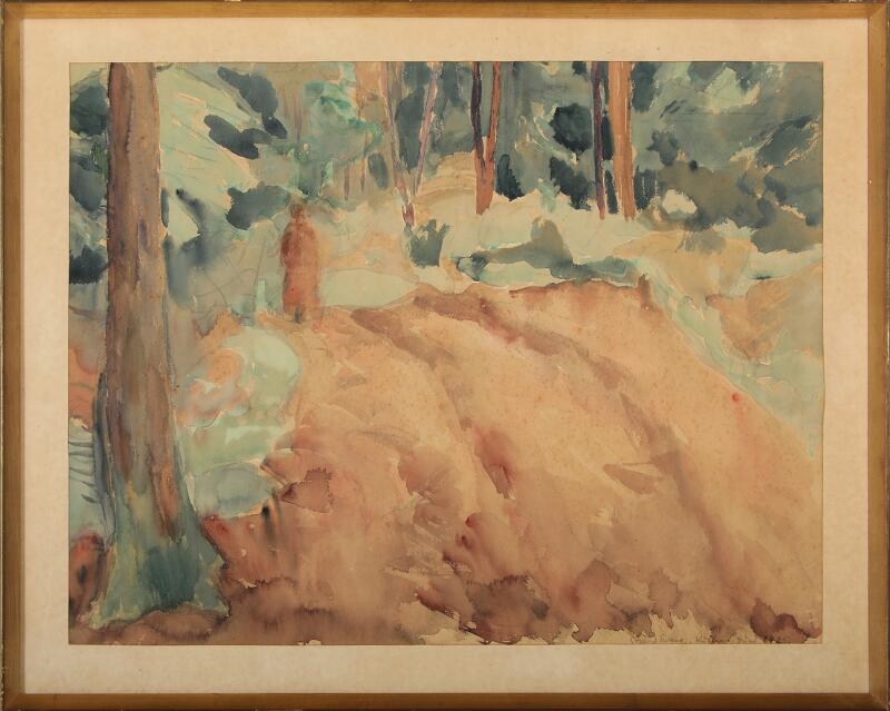 Sigurd Swane | Forest scenery from Kullen (1925) | MutualArt
