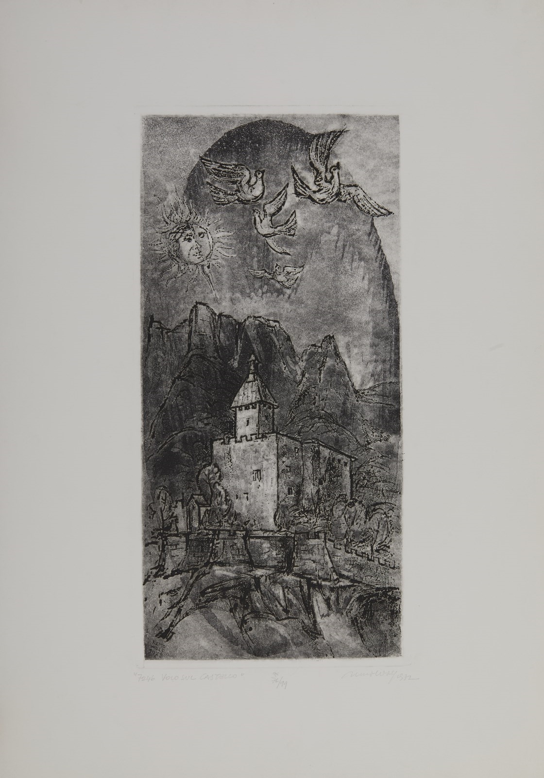 Remo Wolf | 7246 volo sul castello. (1972) | MutualArt