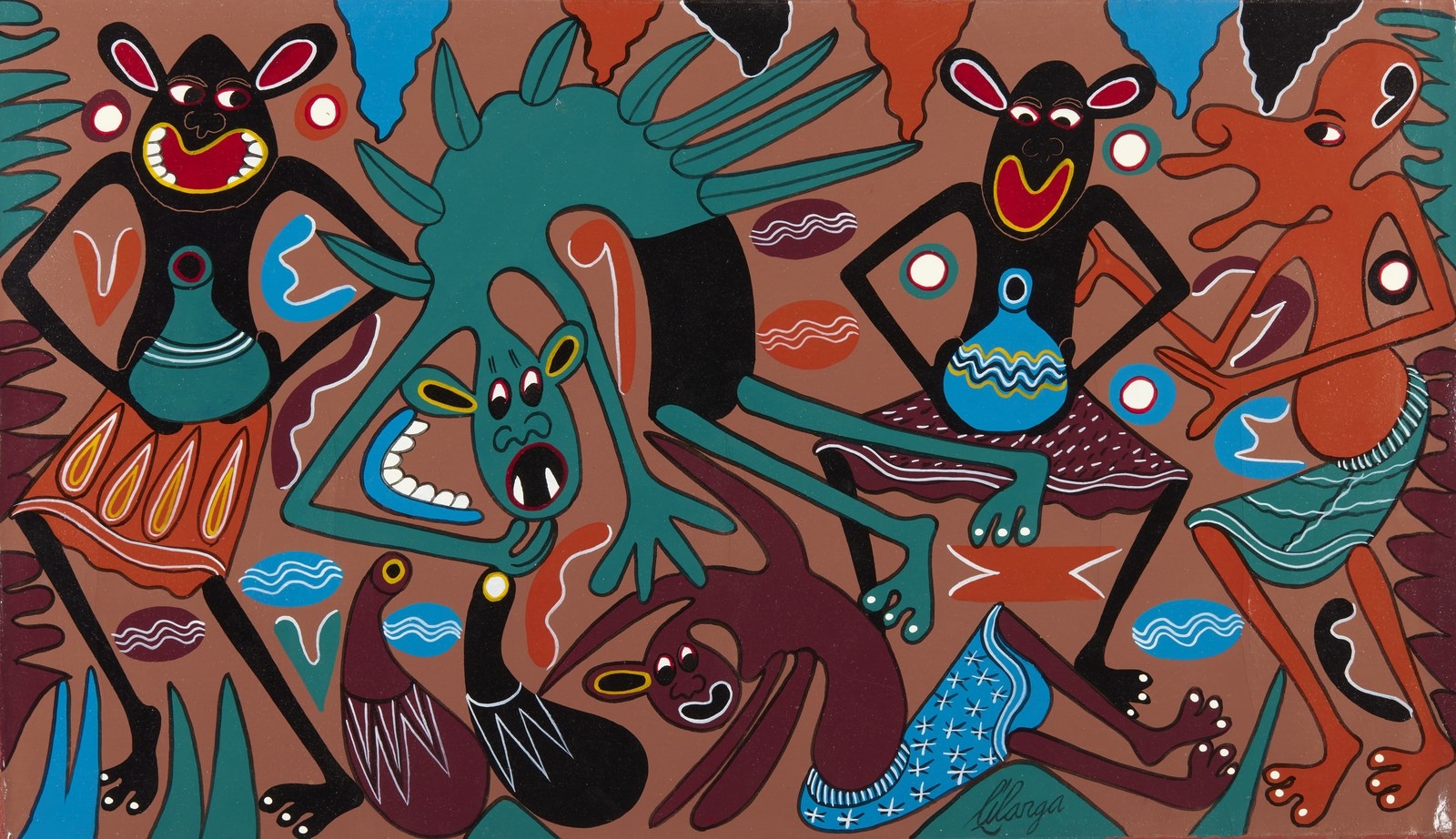 George Lilanga | Tuna Waama Sisha Kuusu Utumiaje Wahidawa. | MutualArt