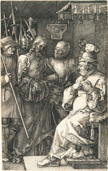 Albrecht Dürer | Christ before Caiaphas (1512) | MutualArt