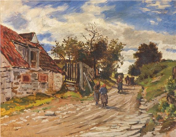 Ludwig von Gleichen-Russwurm | On the Village Road in Bonnland. | MutualArt