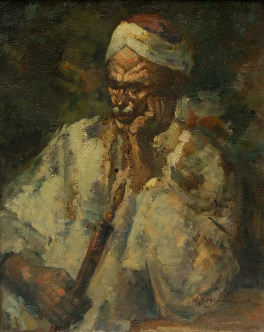 Willem Dooijewaard | A seated North-African man | MutualArt