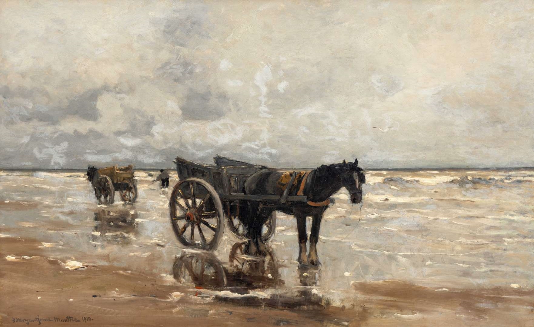 Gerhard Arij Ludvig Morgenstjerne Munthe | Fishers with their horses in ...