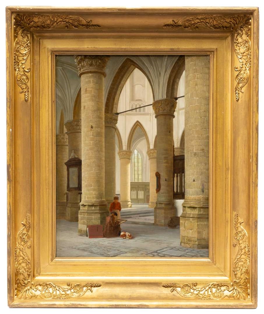 Johannes Rutten | An artist making sketches in the Grote Kerk in ...