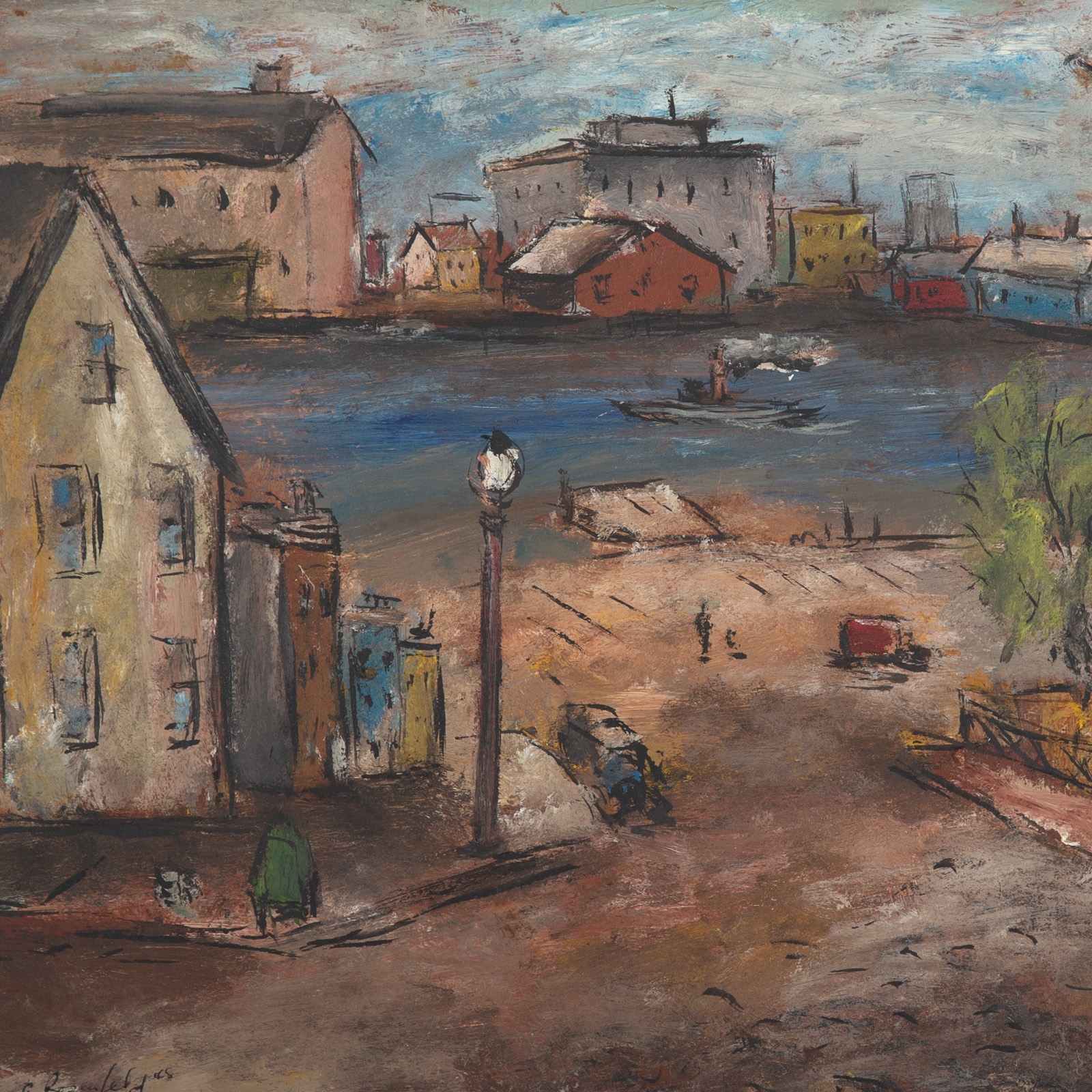 Edward Rosenfeld | View of the Harbor (1945) | MutualArt