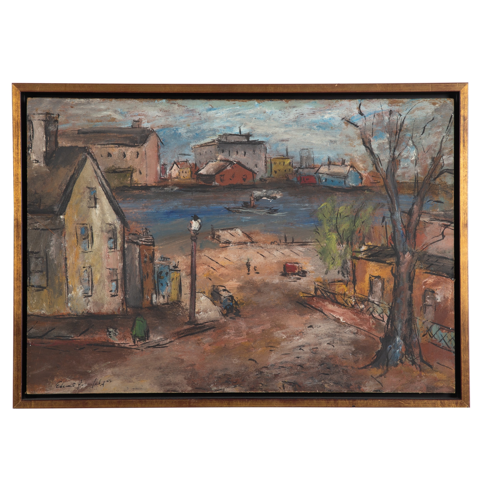 Edward Rosenfeld | View of the Harbor (1945) | MutualArt