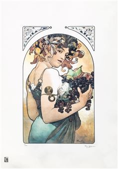 Alphonse Mucha | Bust of a Woman (1901) | MutualArt