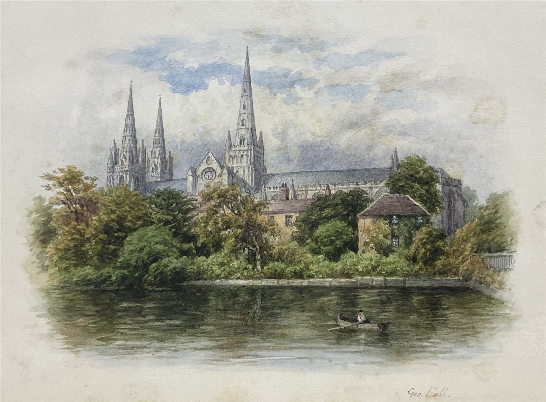 George Fall | Lichfield Cathedral from the South-East | MutualArt