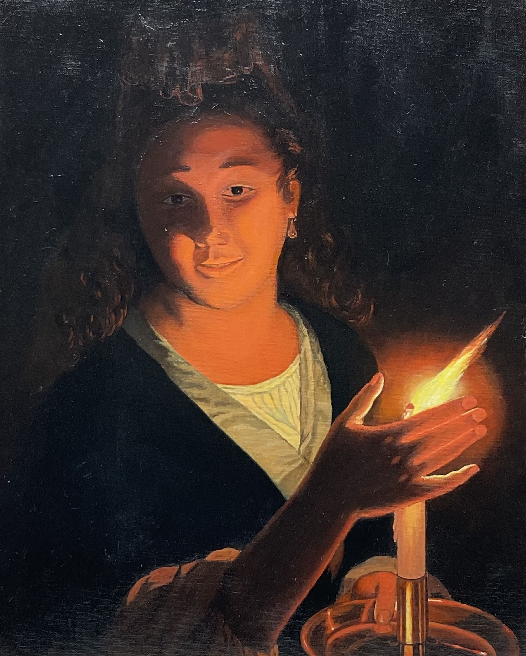 Godfried Schalcken | Young Girl with a Candle | MutualArt