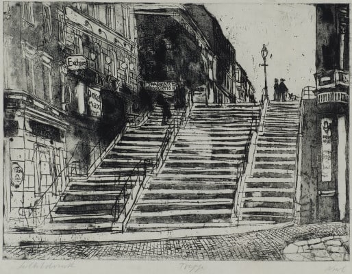 Rolf Nesch | Trapp i havnen (1929) | MutualArt