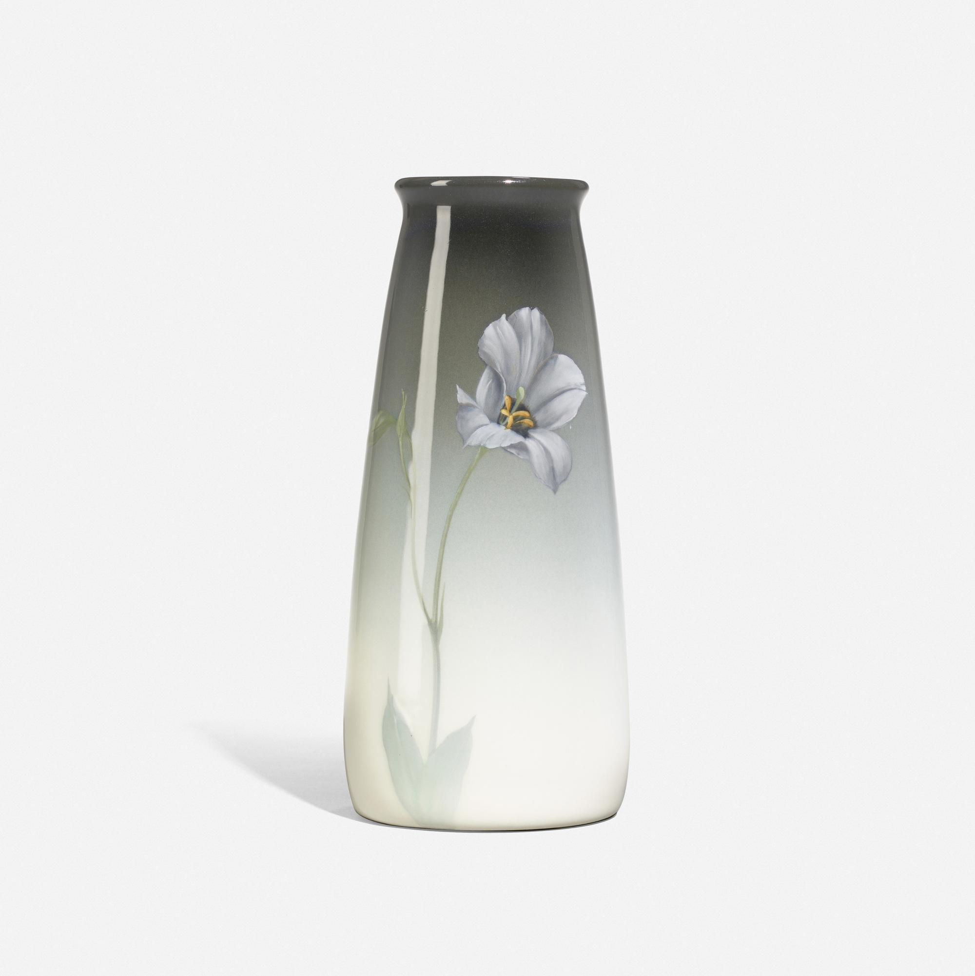 Charles Schmidt | Fine Iris Glaze vase with blue flax (1910) | MutualArt