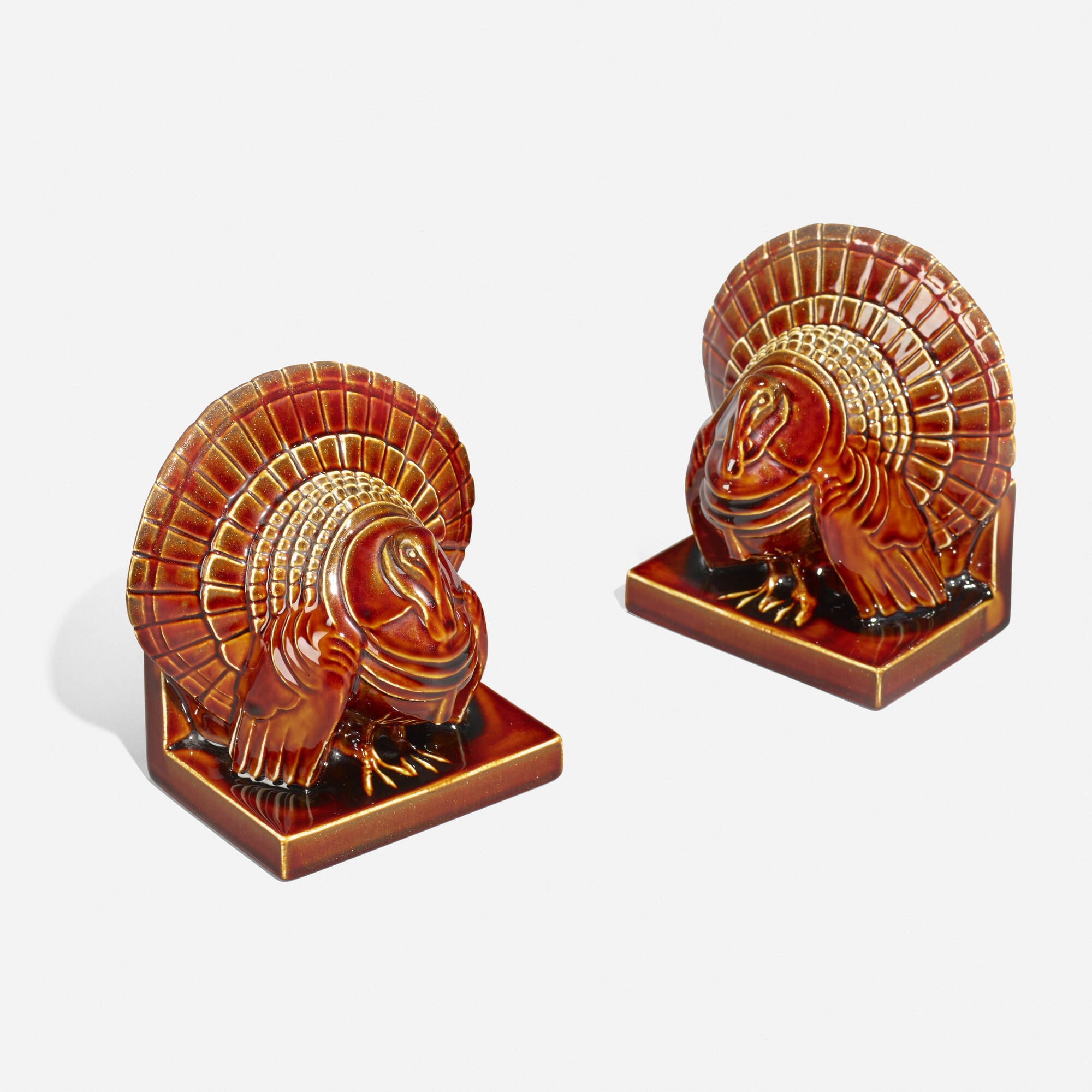 Arthur Conant | Fine and Rare Coromandel production turkey bookends ...