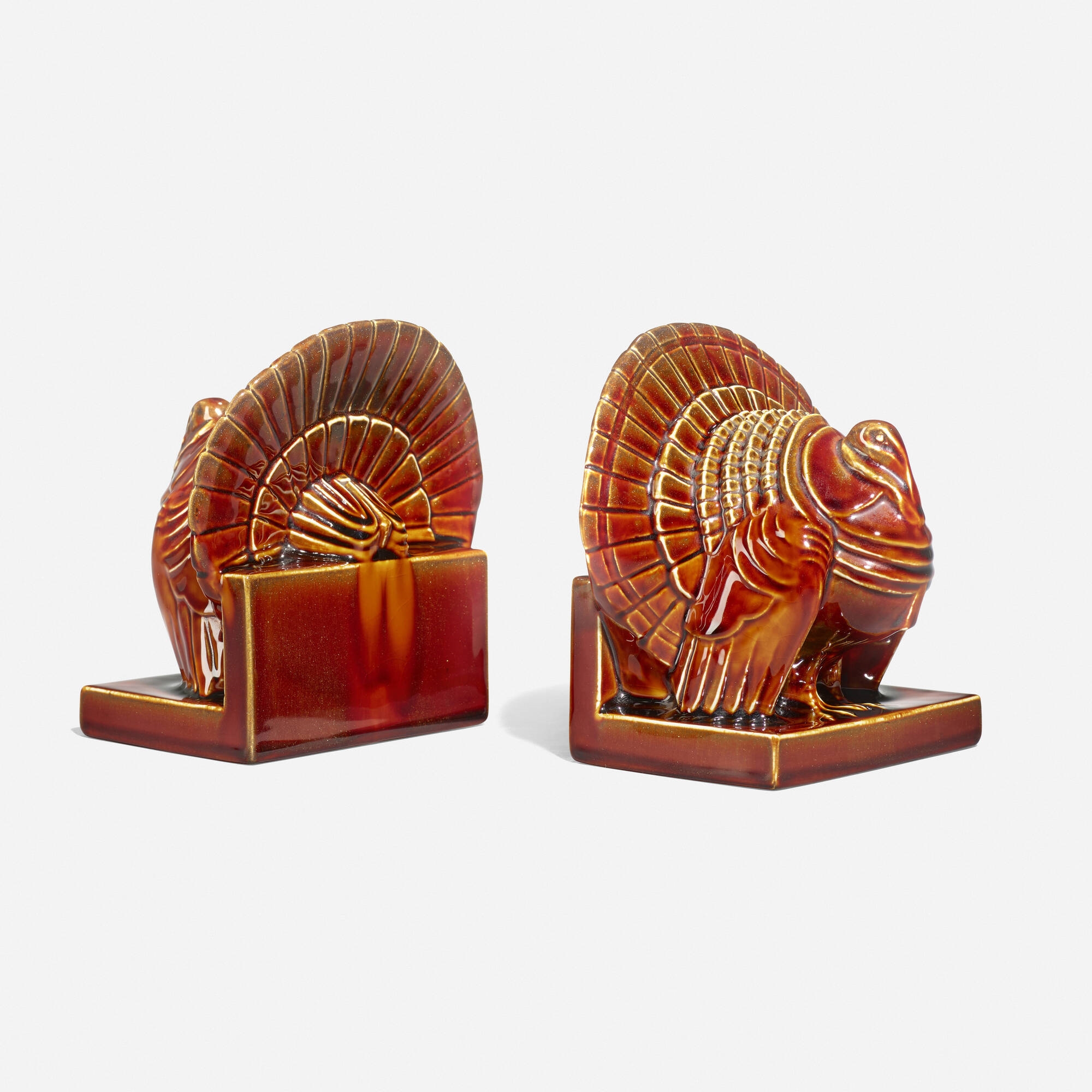 Arthur Conant | Fine and Rare Coromandel production turkey bookends ...