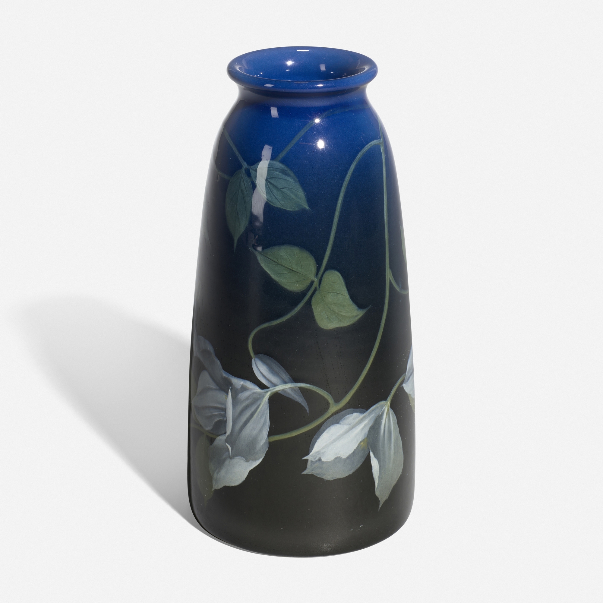 Charles Schmidt | Fine Black Iris Glaze vase with clematis (1911 ...