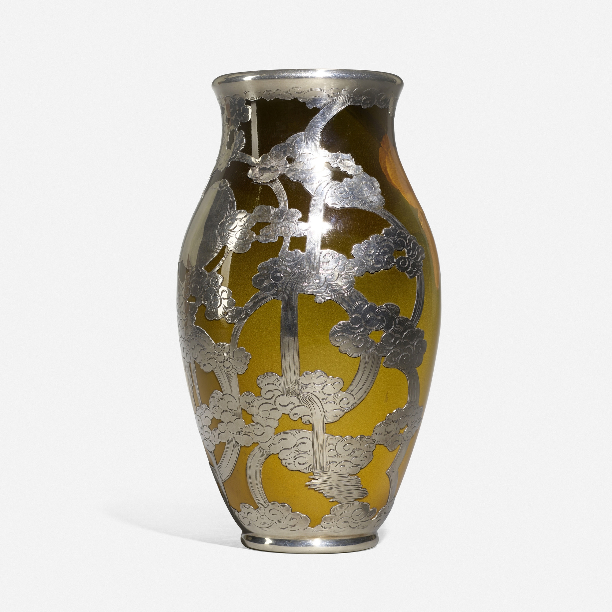 Anna Marie Valentien | Standard Glaze vase with irises and overlay ...